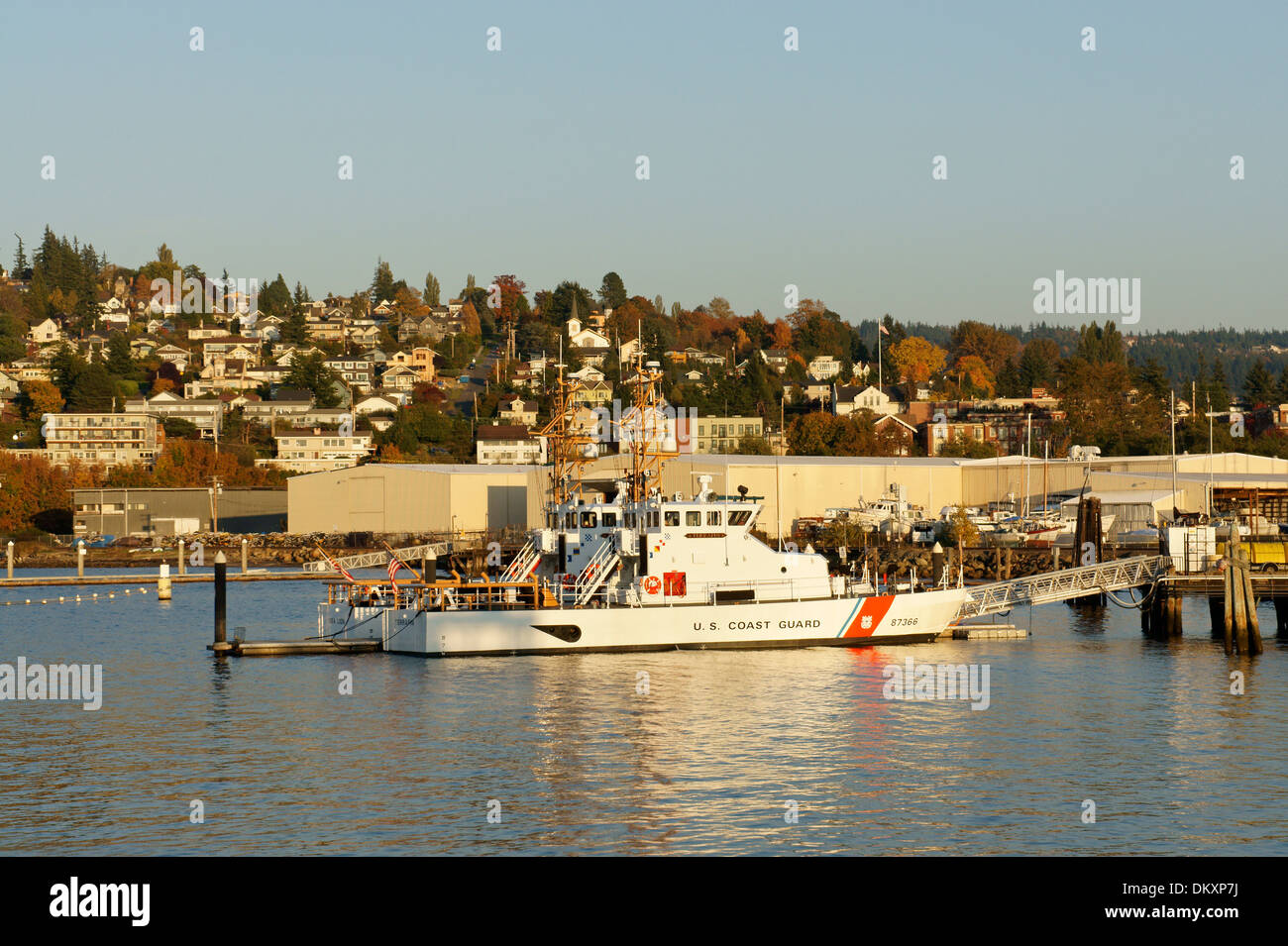 U.S. Coast Guard vessel docked in Fairhaven in Bellingham, Washington ...