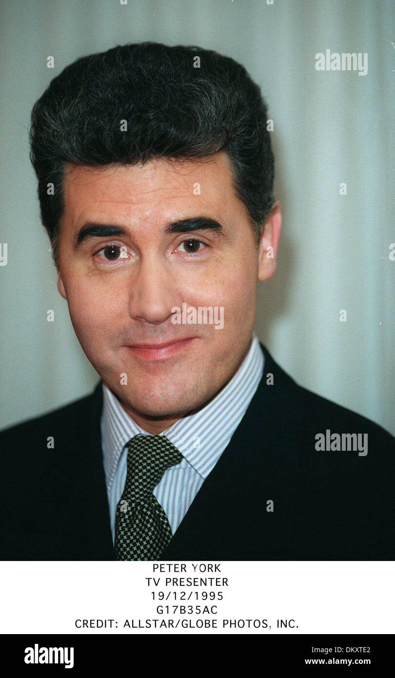 PETER YORK.TV PRESENTER.19/12/1995.G17B35AC Stock Photo - Alamy