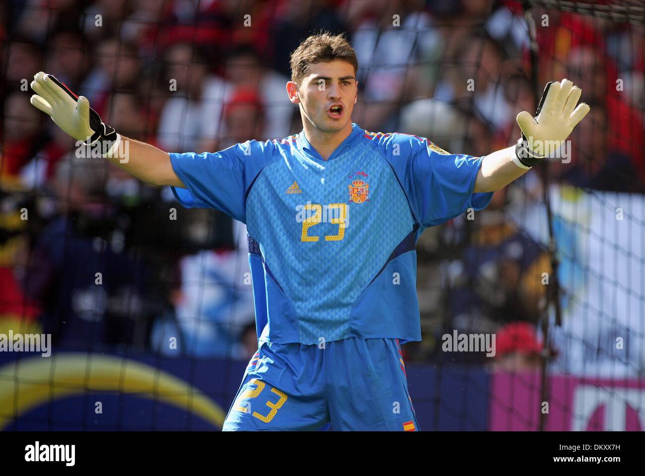 IKER CASILLAS.SPAIN & REAL MADRID.GREECE V SPAIN EURO 2004.BESSA ...