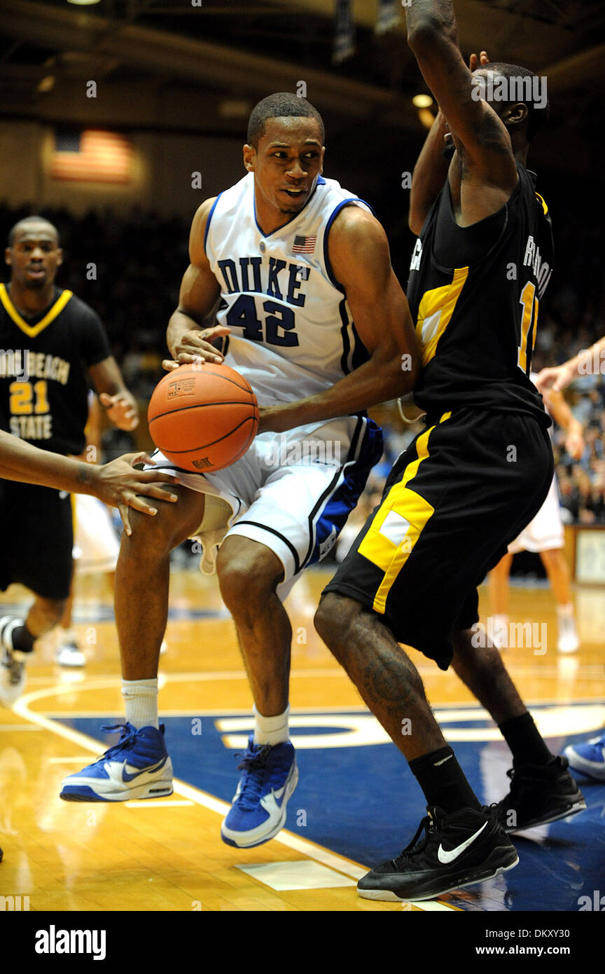 Dec 29, 2009 - Durham, North Carolina; USA - Duke Blue Devils (42) LANCE THOMAS drives to the ...