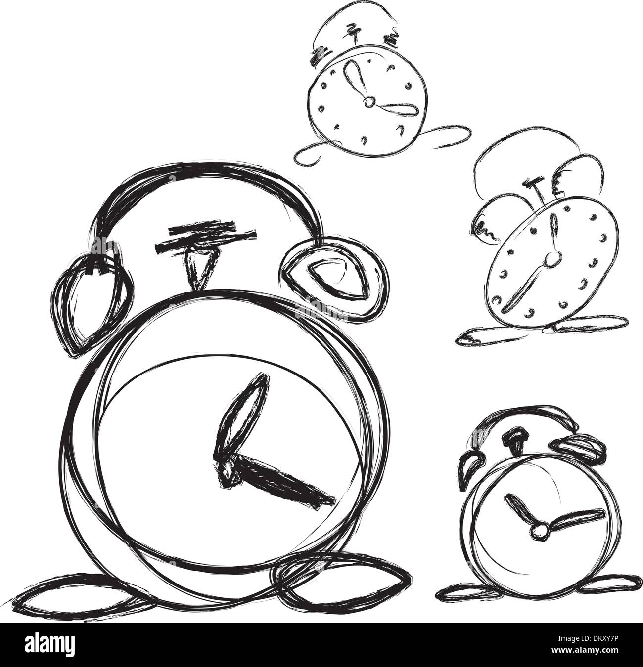 Alarm clock bells symbol Stock Vector Images - Alamy