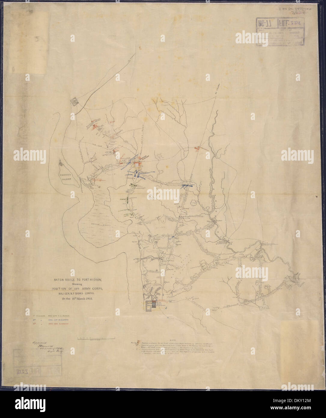 This map shows the position of the 19th Army Corps under the command of ...