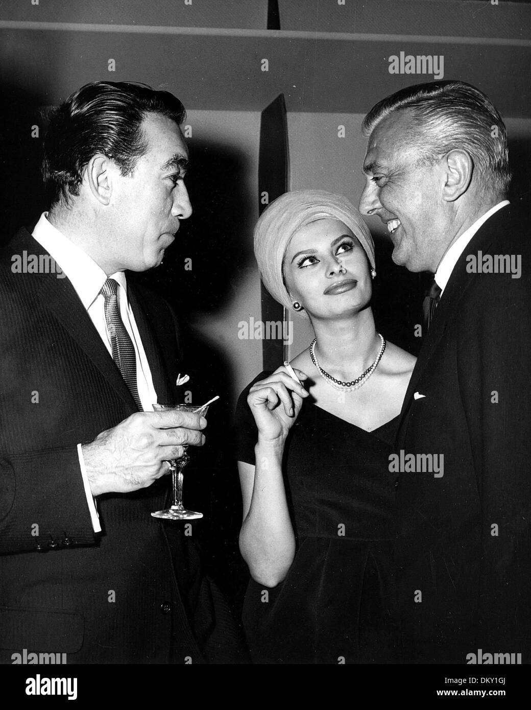 Sept. 10, 2002 - ANTHONY QUINN, SOPHIA LOREN AND JACQUES TATI.Â©NATE ...