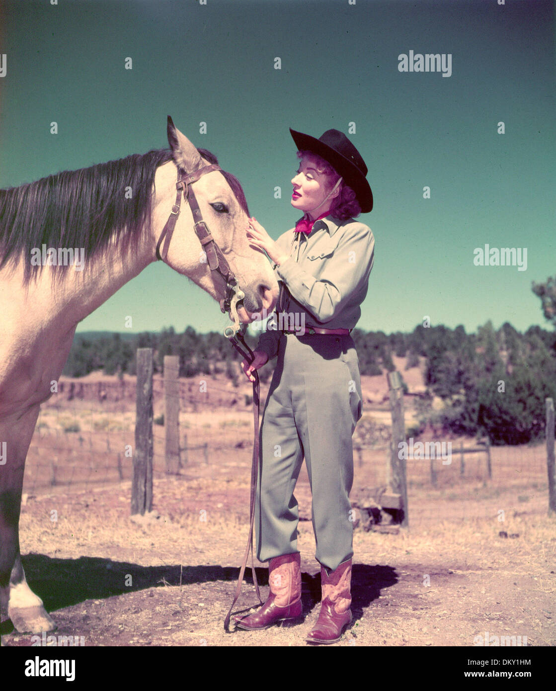 Oct. 30, 2002 - GREER GARSON AT HER RANCH IN NEW MEXICO. LARRY BARBIER ...