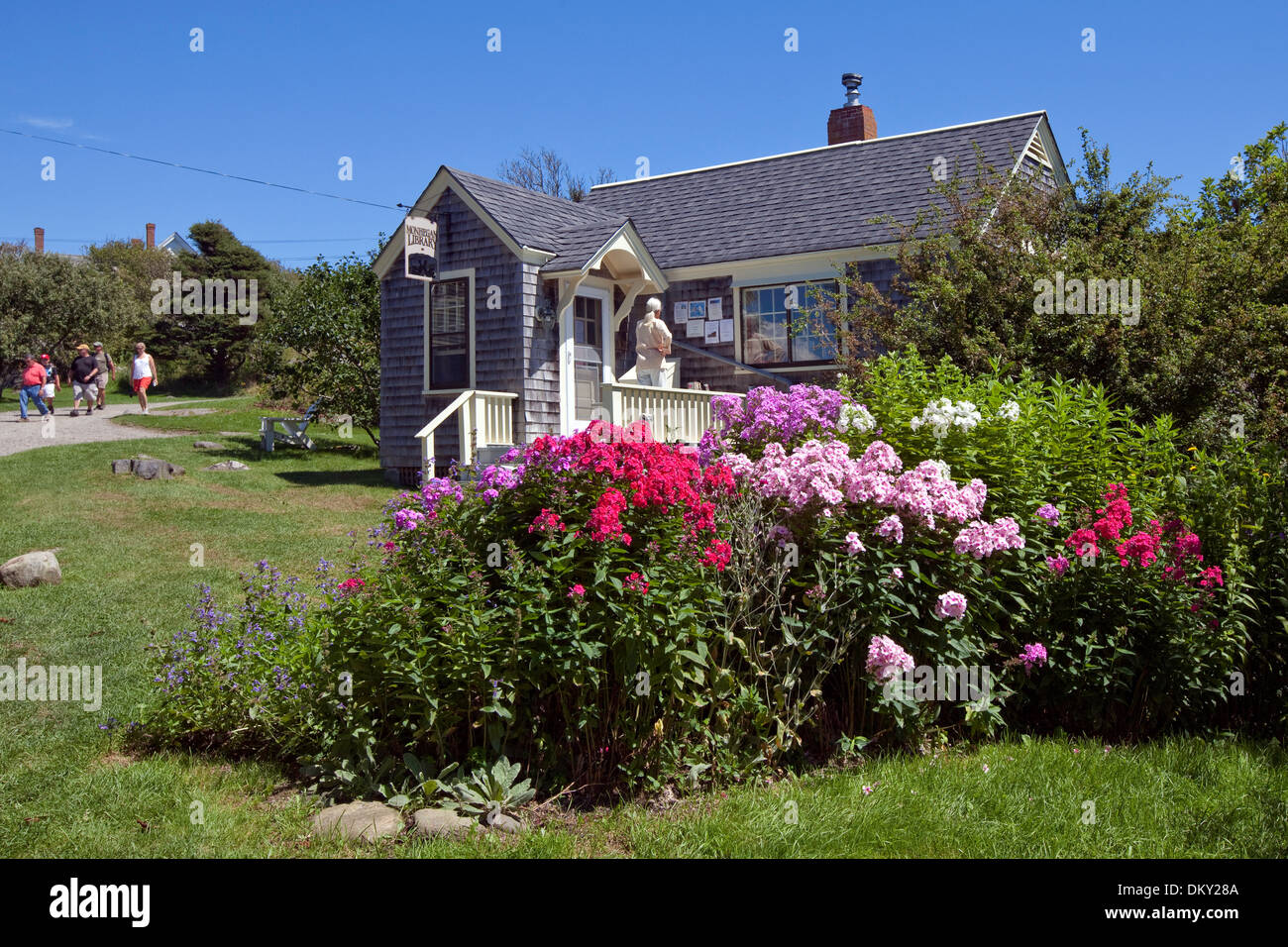 Monhegan Library, Monhegan Island, Maine Stock Photo - Alamy