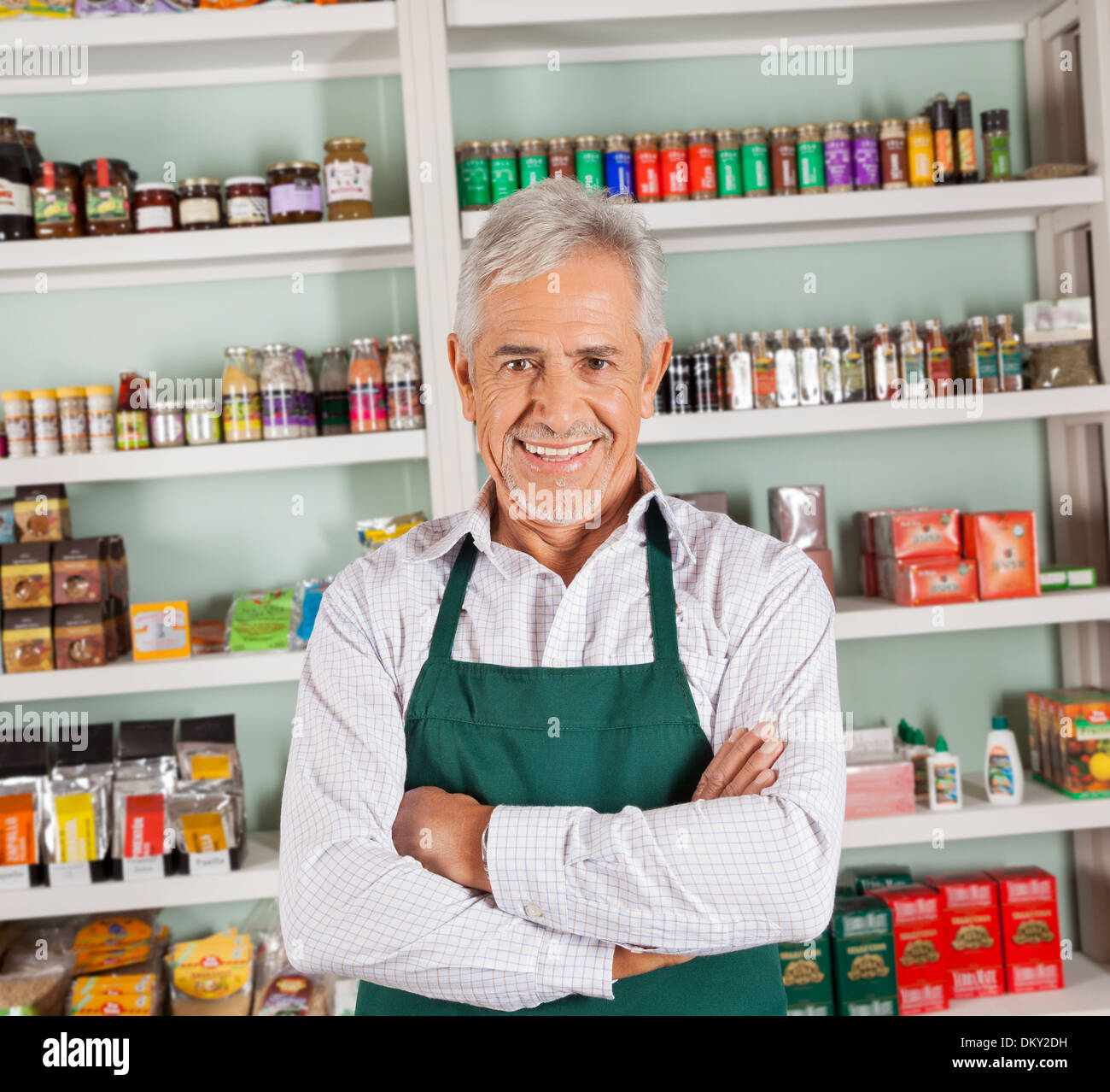 Grocery owner employee hi-res stock photography and images - Alamy