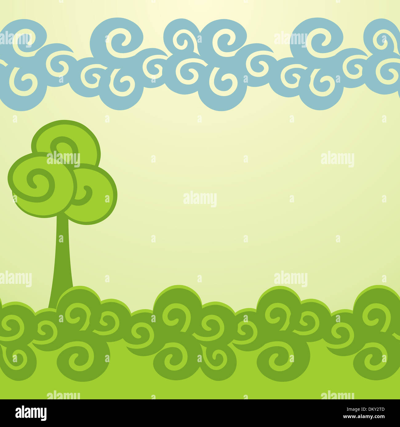 Decorative trees background Stock Photo - Alamy