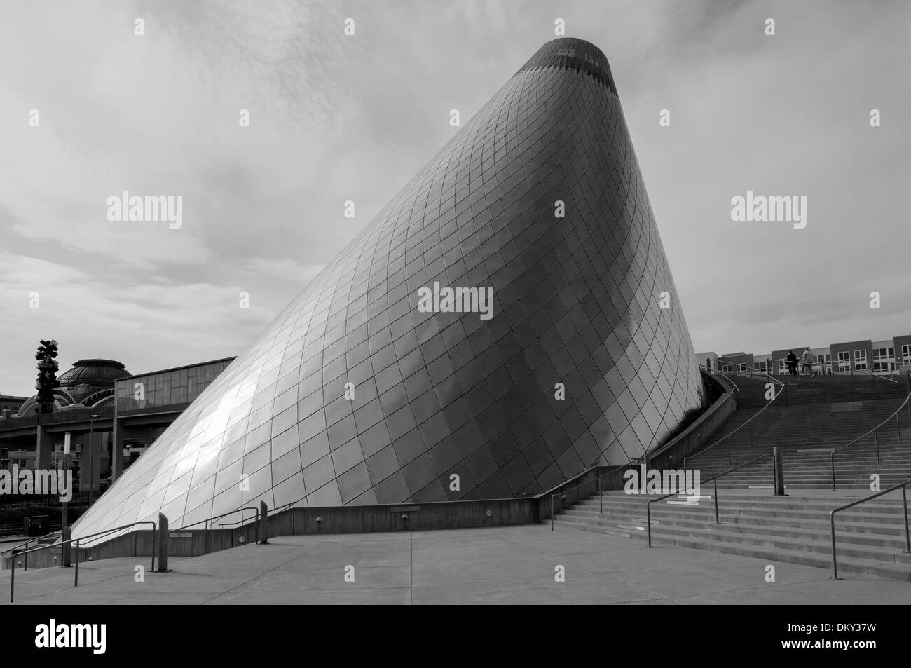 Washington, Tacoma, Museum of Glass, 90ft tall stainless steel cone ...