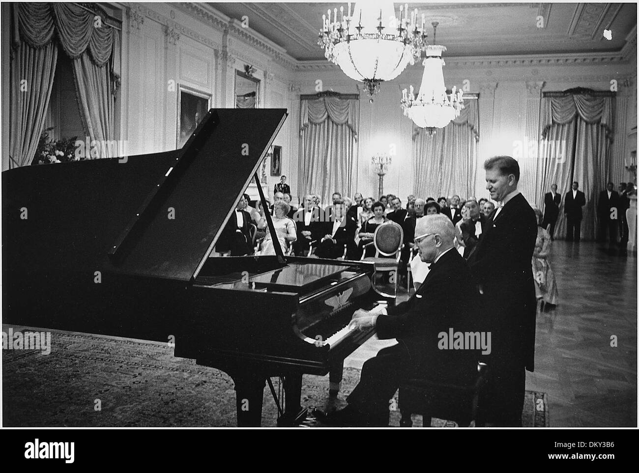 A formal dinner honoring President Harry S. Truman, attended by notable ...