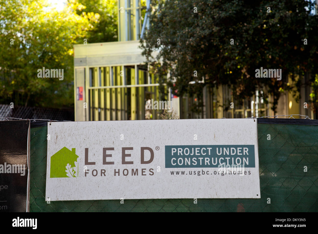 LEEd home construction sign in Los Angeles Stock Photo - Alamy