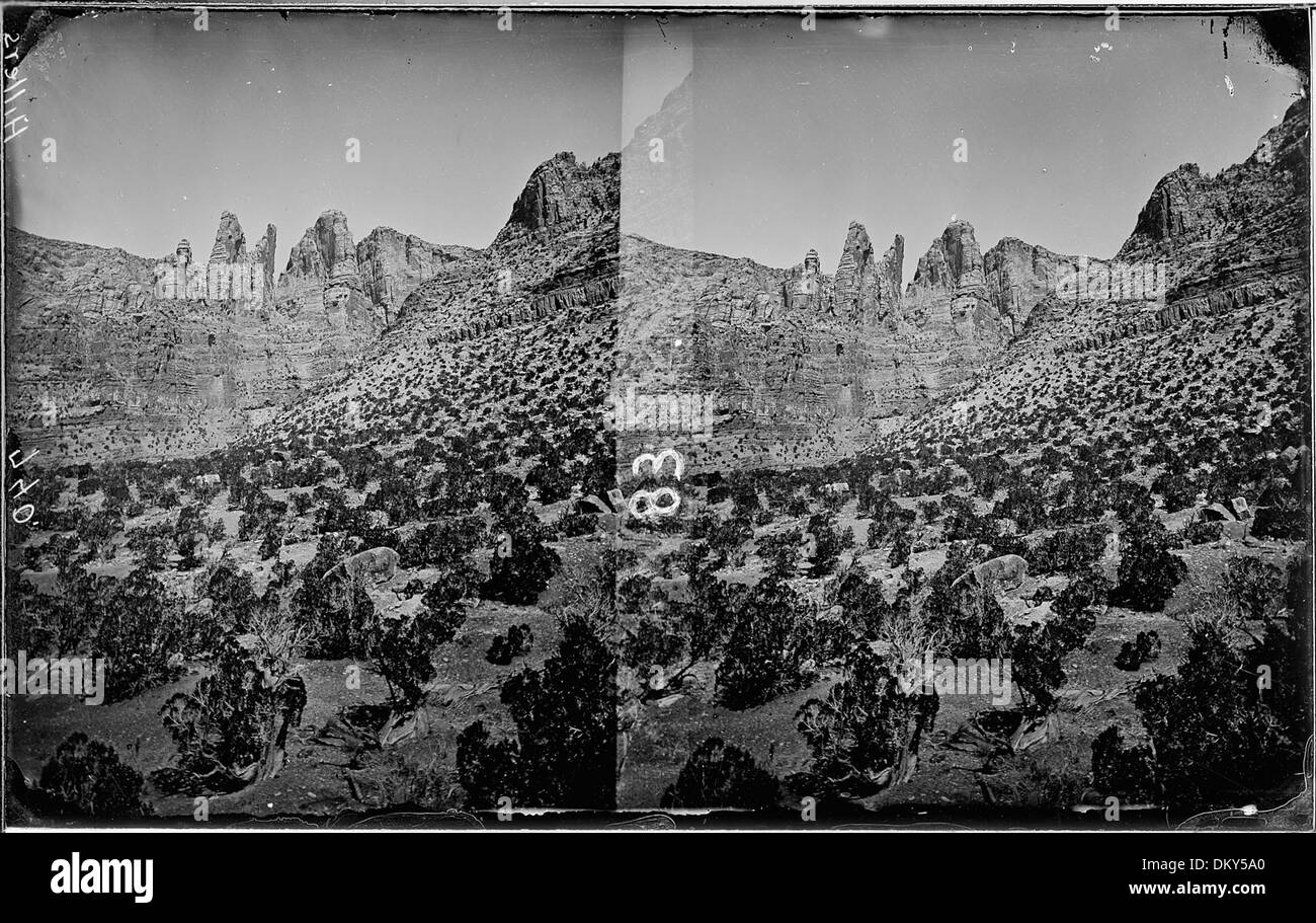 The Green River flows through Split Mountain Canyon, with old ...
