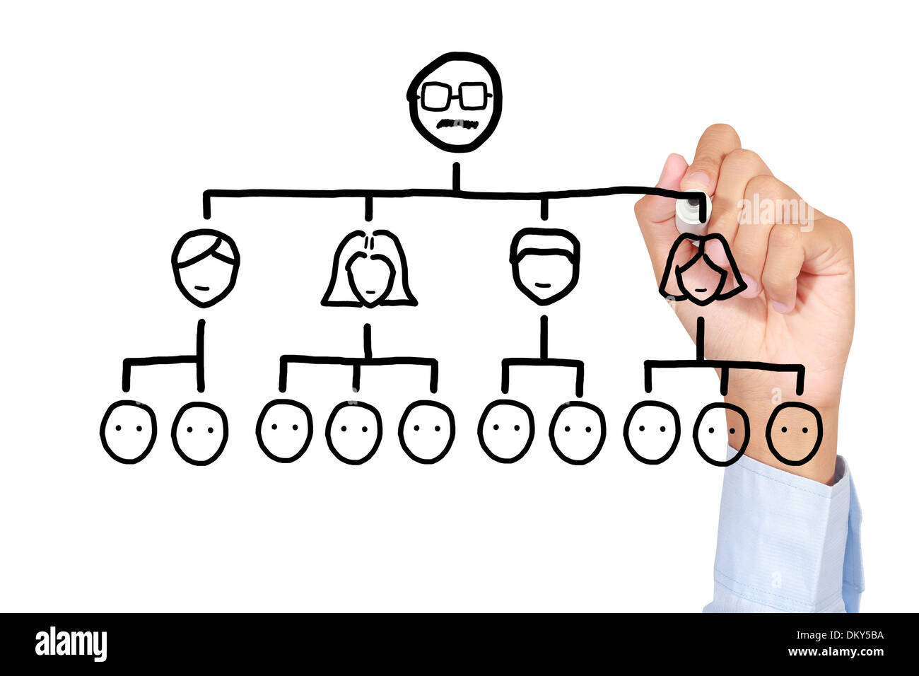 Business hierarchy leadership icon Cut Out Stock Images & Pictures - Alamy