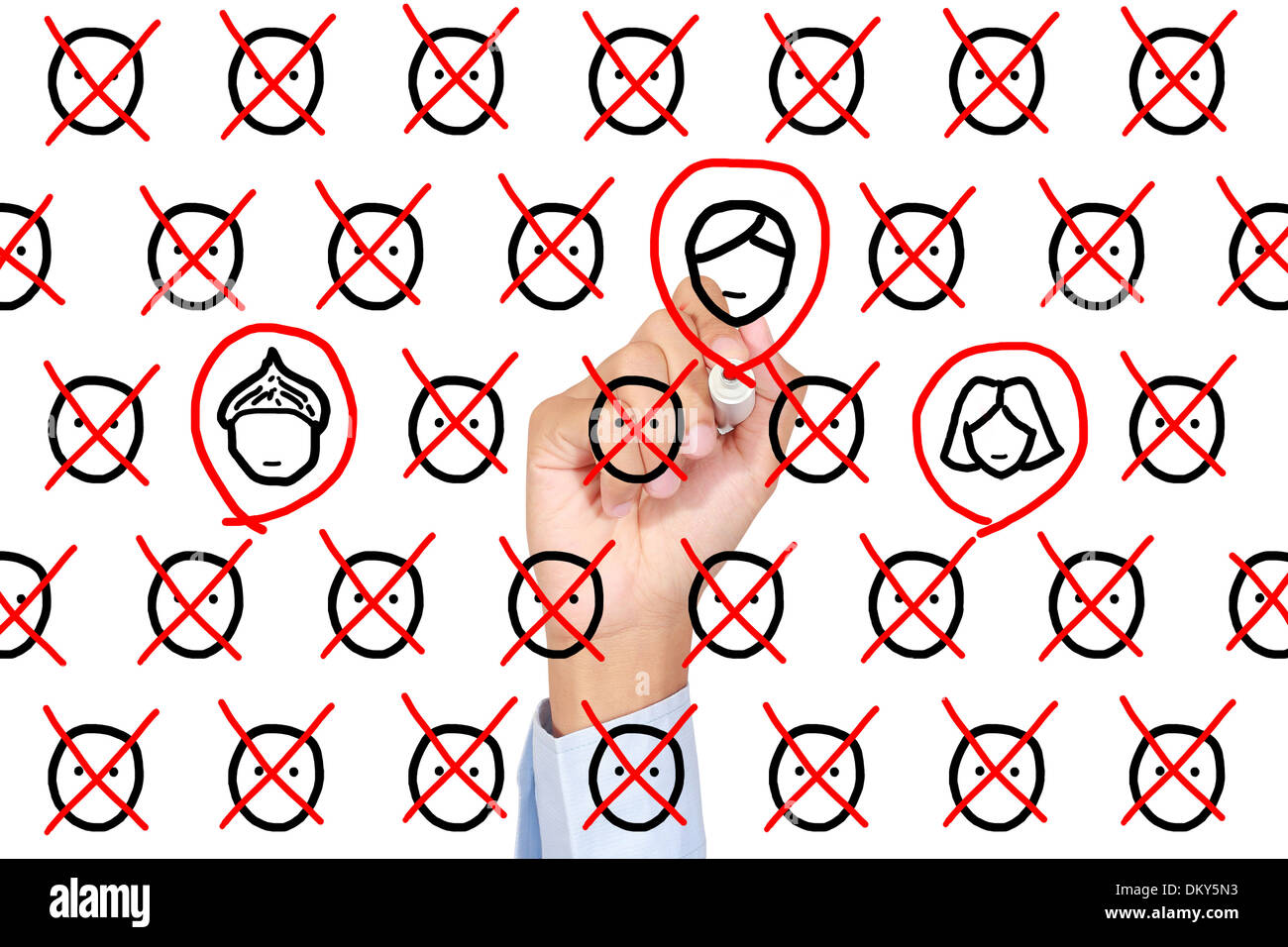 drawing person for recruitment person for work Stock Photo - Alamy