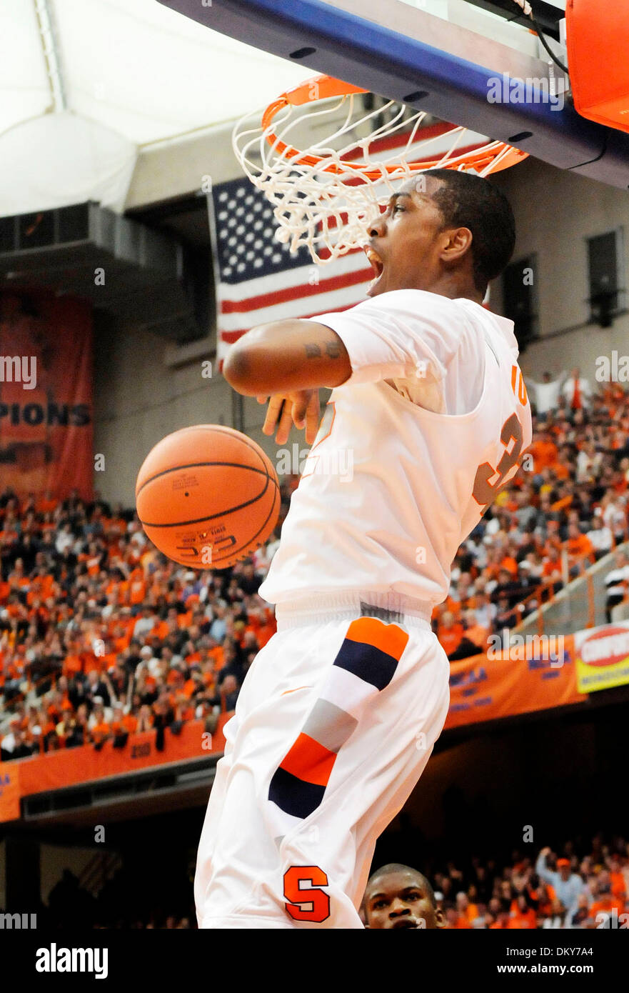 January 23, 2010: Syracuse forward Kris Joseph (32) shows his ...