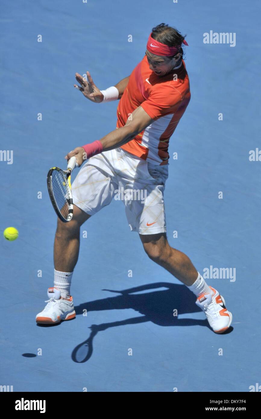 Jan 24, 2010 - Melbourne, Australia - RAFAEL NADAL takes four sets to ...