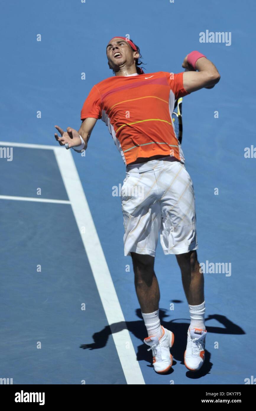 Jan 24, 2010 - Melbourne, Australia - RAFAEL NADAL takes four sets to ...