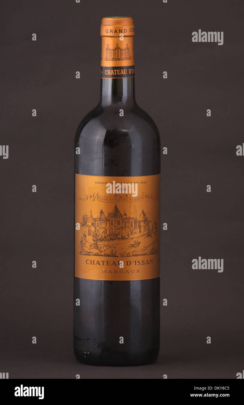 A bottle of French red wine, Grand Cru Classe, Bordeaux, Chateau d ...
