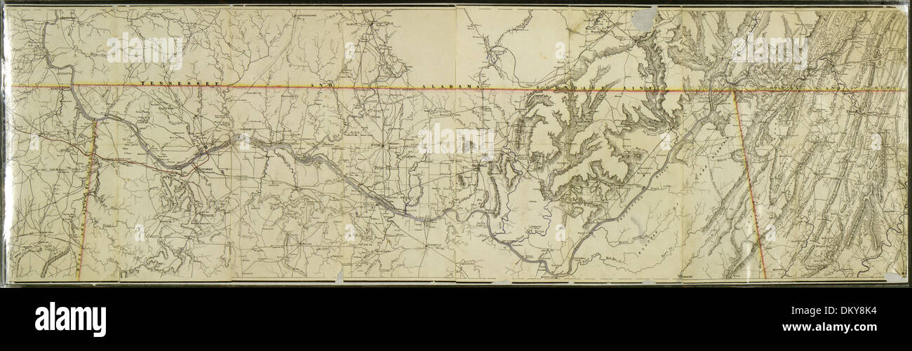 This map shows a section of the Tennessee River between Savannah ...
