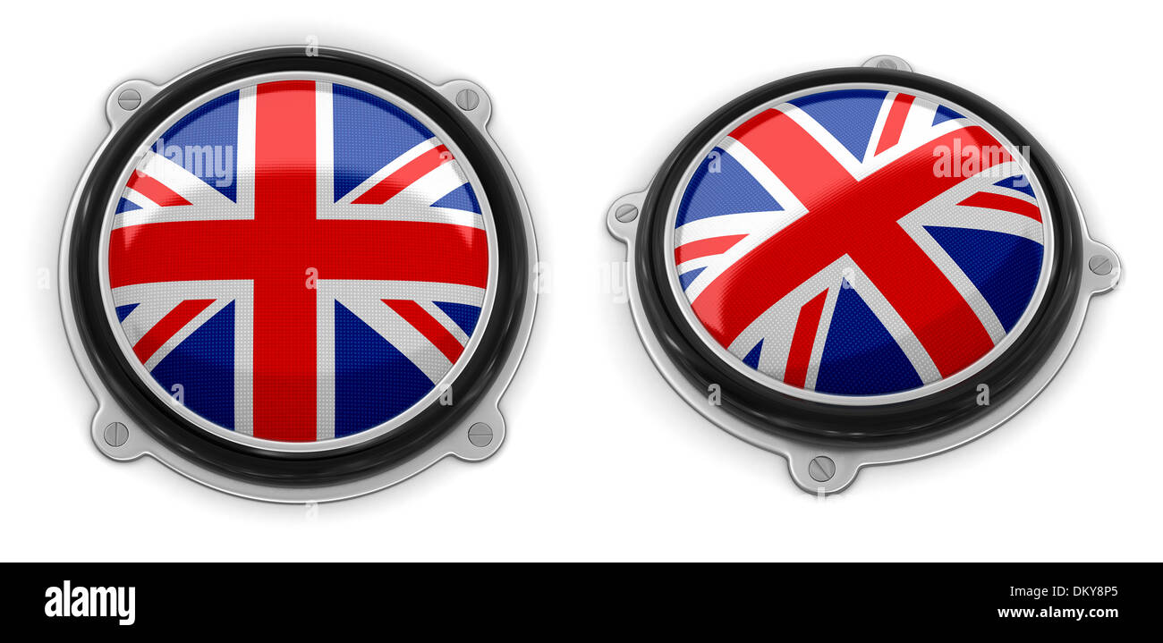 England UK flag button on white (clipping path included Stock Photo - Alamy