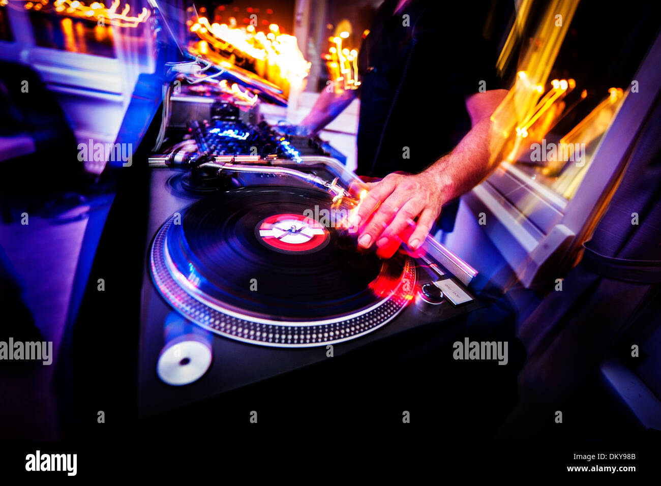 DJ at work Stock Photo - Alamy