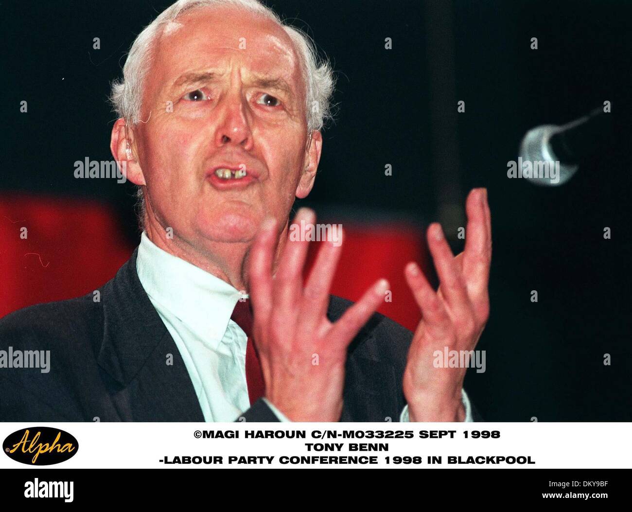 Sept. 30, 1998 - Balckpool, Great Britain - SEPT 1998 TONY BENN ATTEND ...