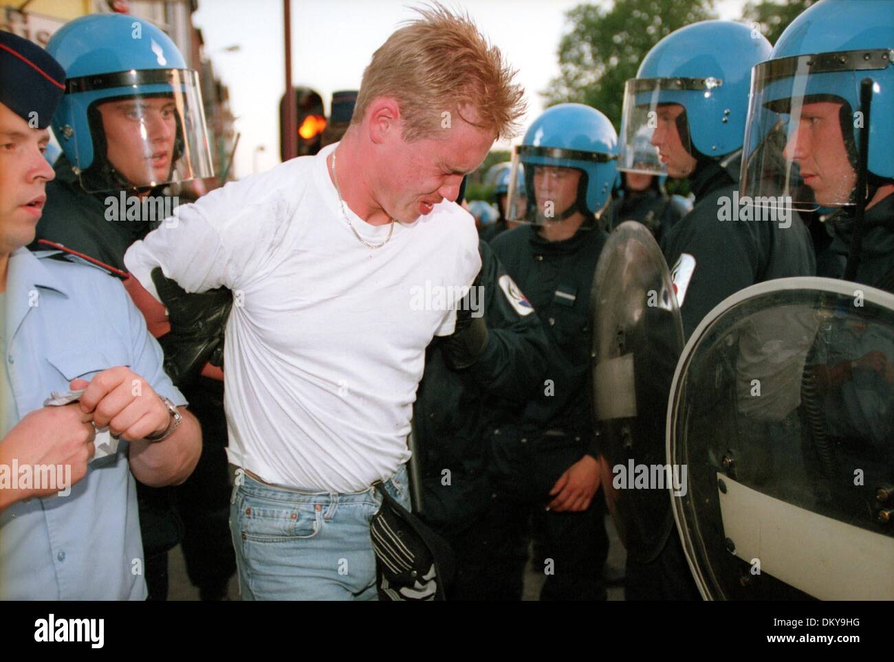Charleroi football hooligans hi-res stock photography and images - Alamy
