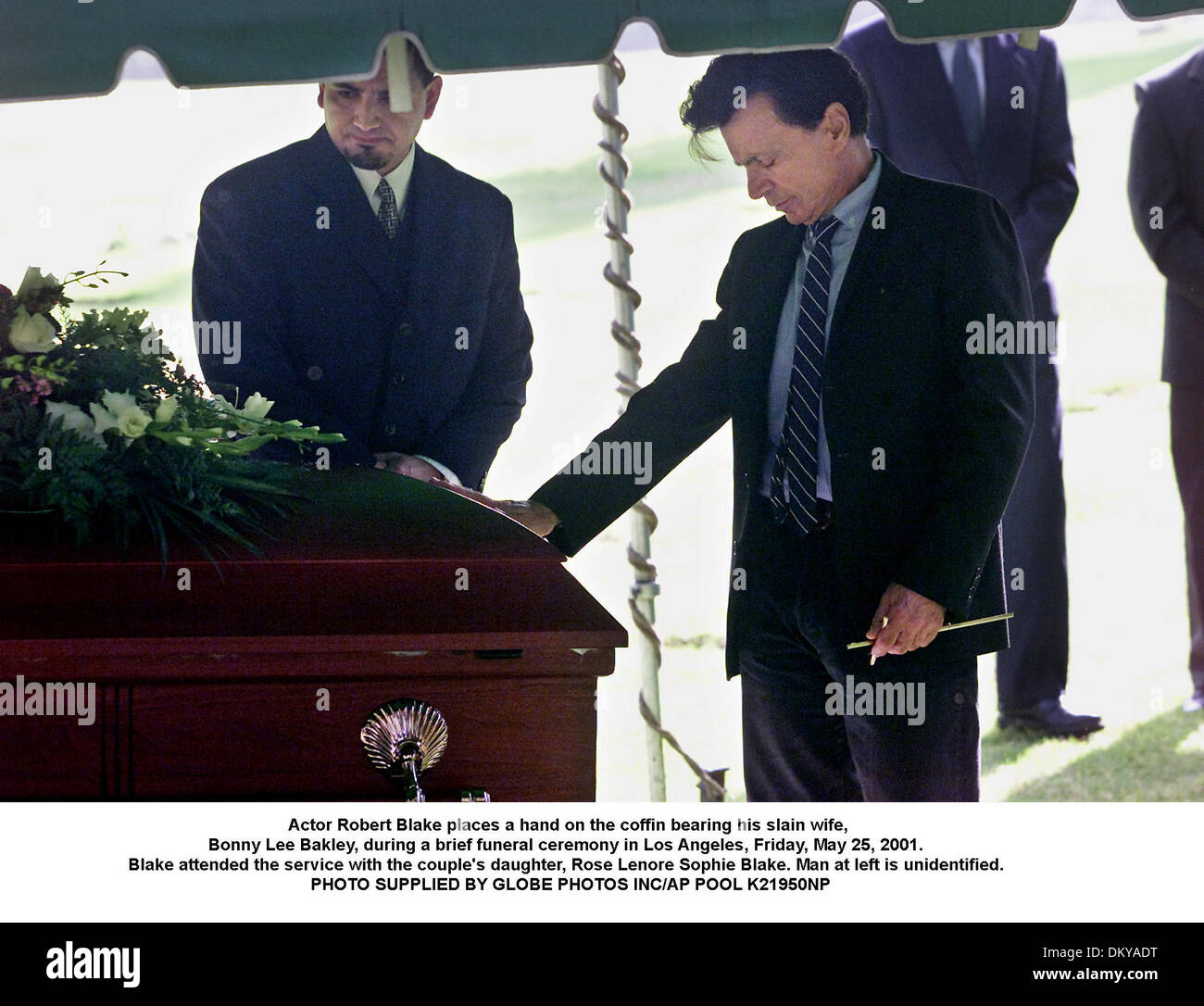 May 25, 2001 - Los Angeles, CA, USA - Actor Robert Blake places a hand ...