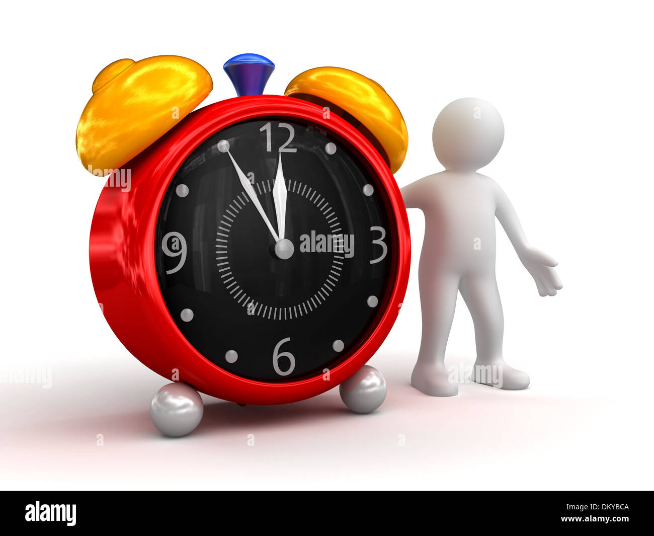 Person showing alarm clock Stock Photo - Alamy