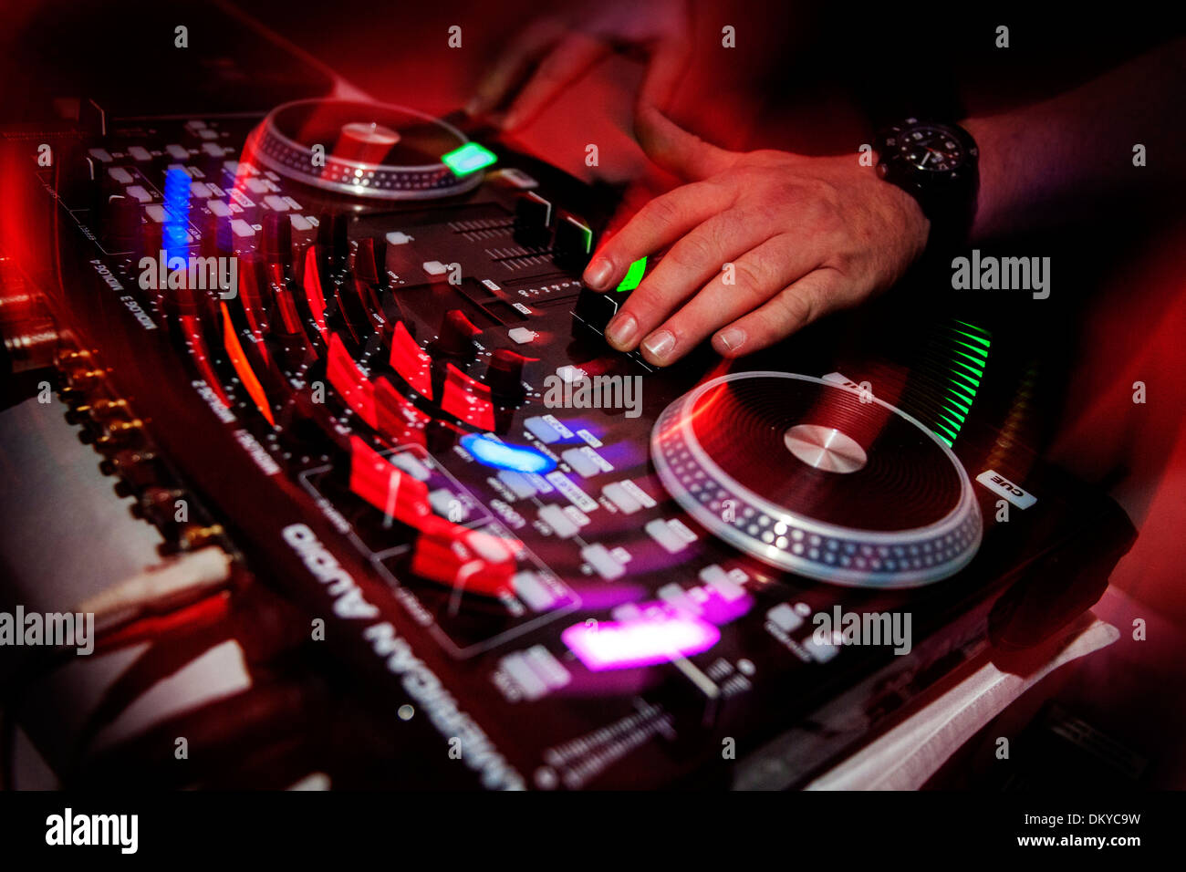 DJ at work Stock Photo - Alamy