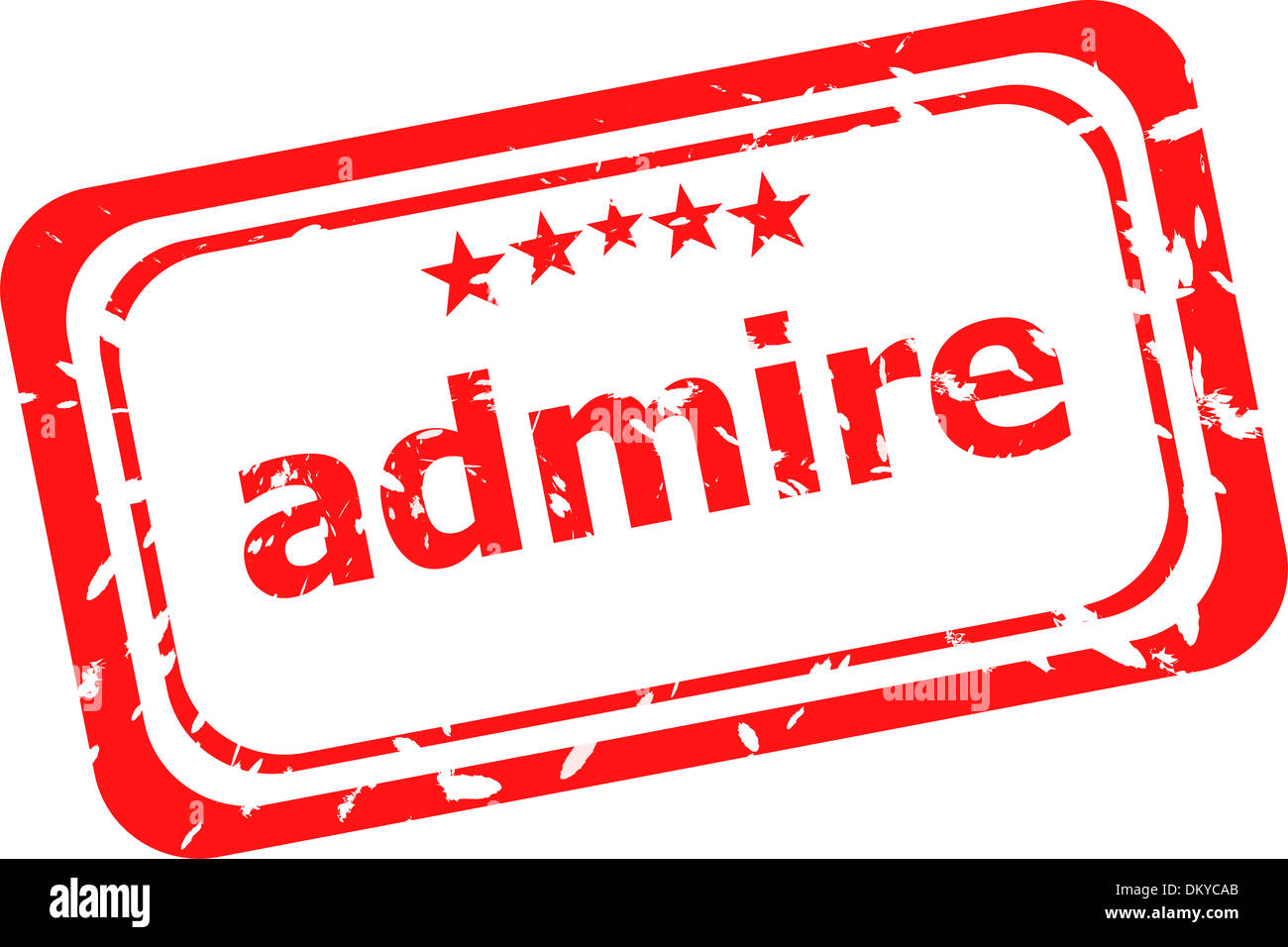 red rubber stamp with admire word Stock Photo - Alamy
