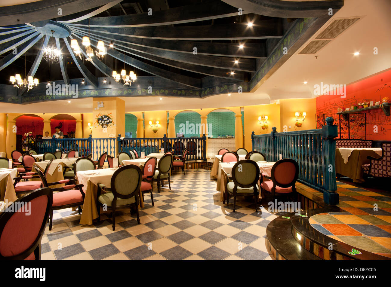 Upscale Western-style restaurant is decorated Stock Photo - Alamy