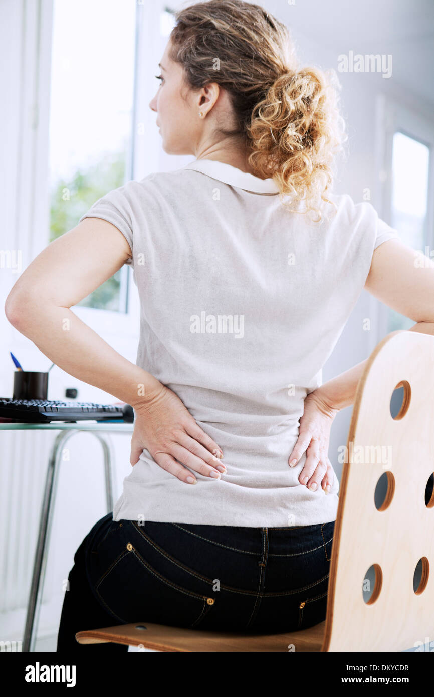Back view office worker sitting hi-res stock photography and images - Alamy