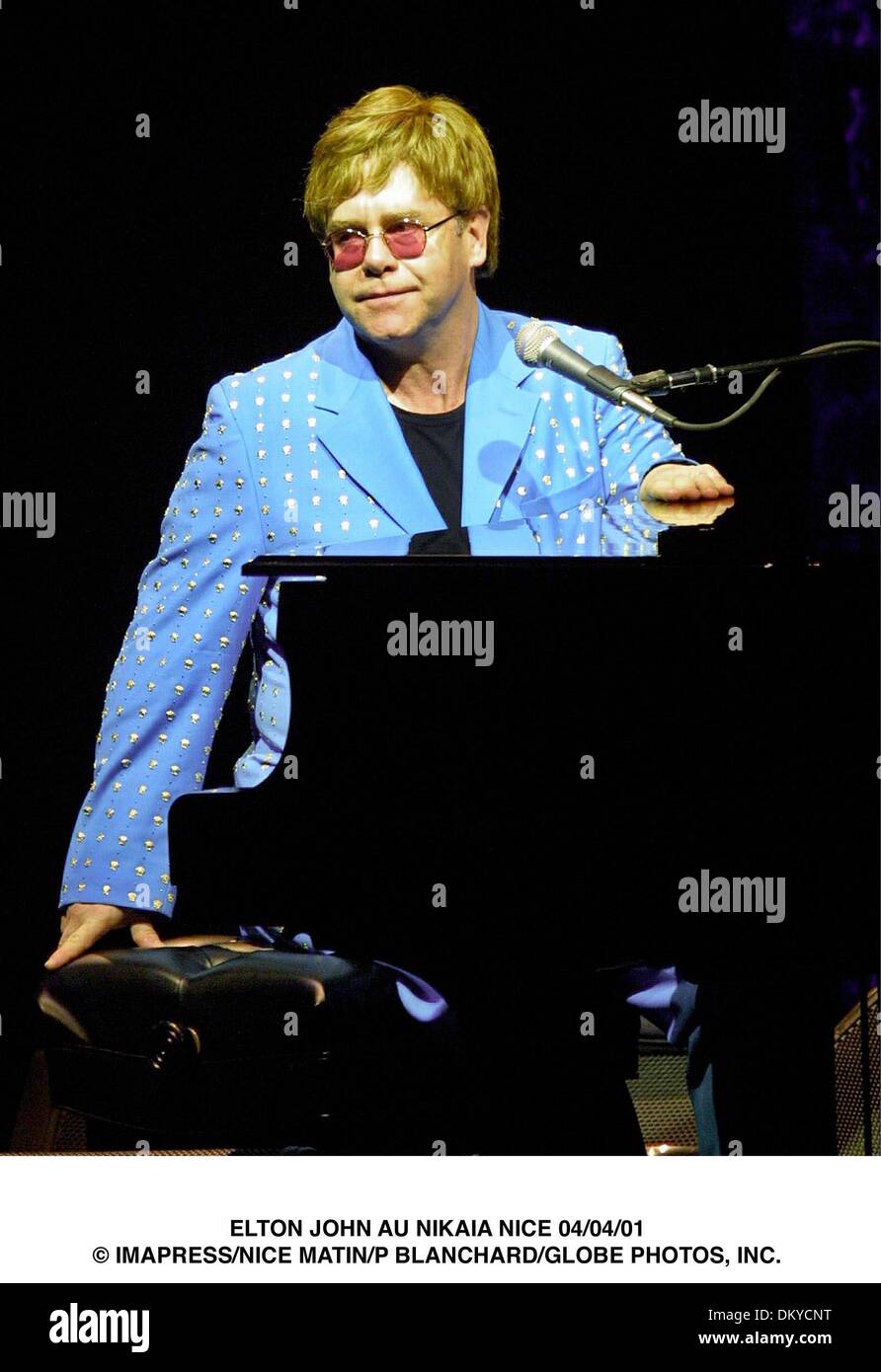 Apr. 4, 2001 - ELTON JOHN AU NIKAIA NICE.Â© IMAPRESS/NICE MATIN/P ...