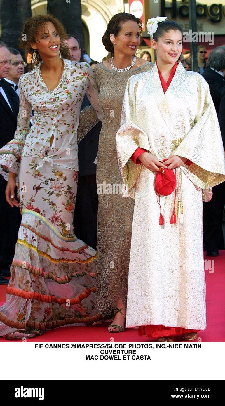 May 22, 2001 - FIF CANNES Â©IMAPRESS/ NICE MATIN.OUVERTURE.MAC DOWEL ET ...