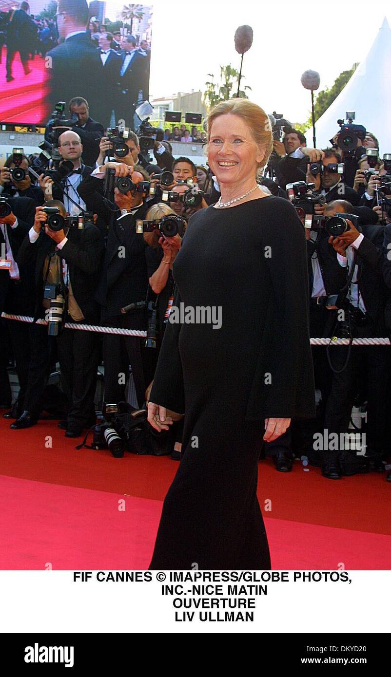 May 22, 2001 - FIF CANNES Â© IMAPRESS/ NICE MATIN.OUVERTURE.LIV ULLMAN ...