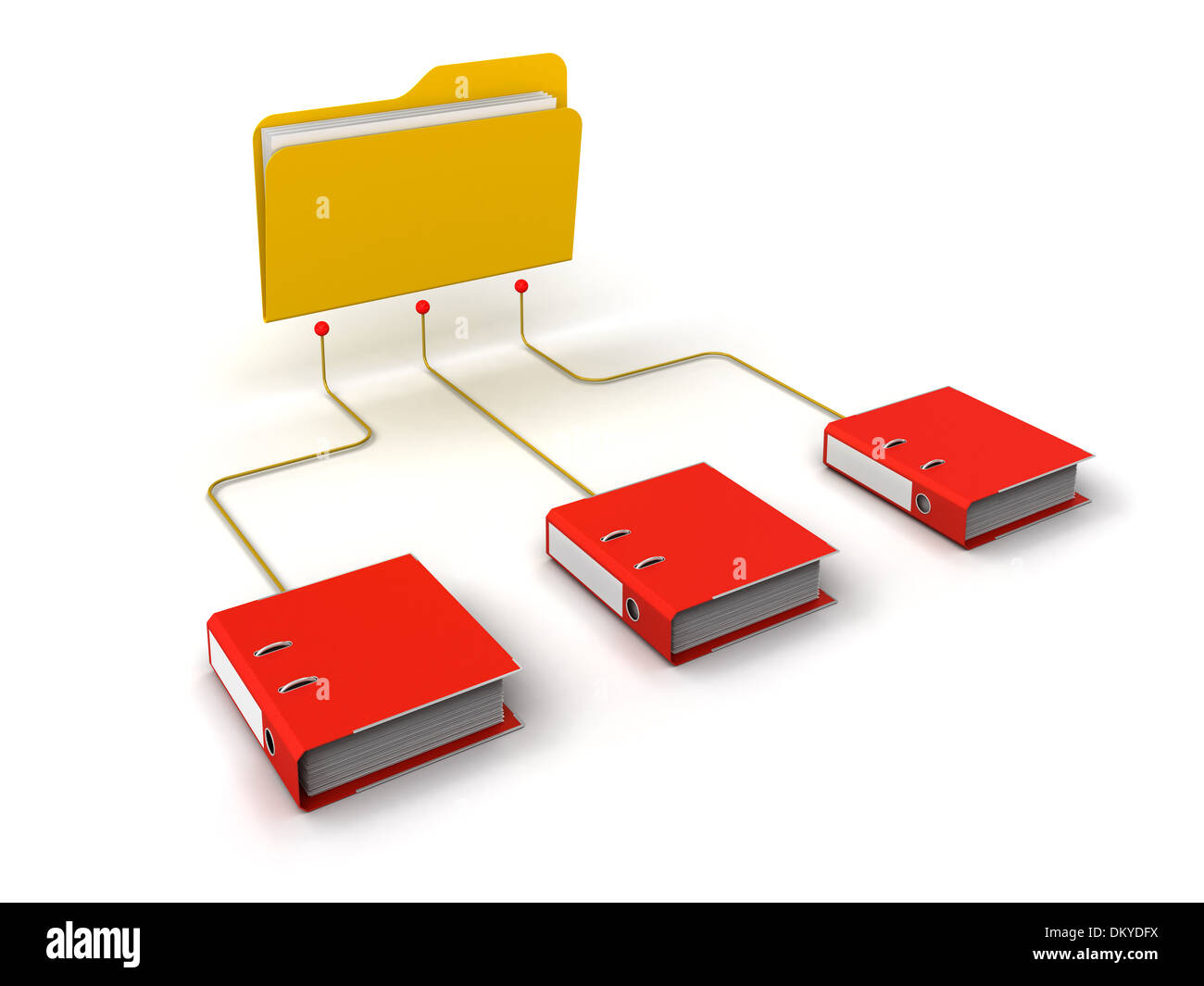 Folders Network Structure Stock Photo - Alamy