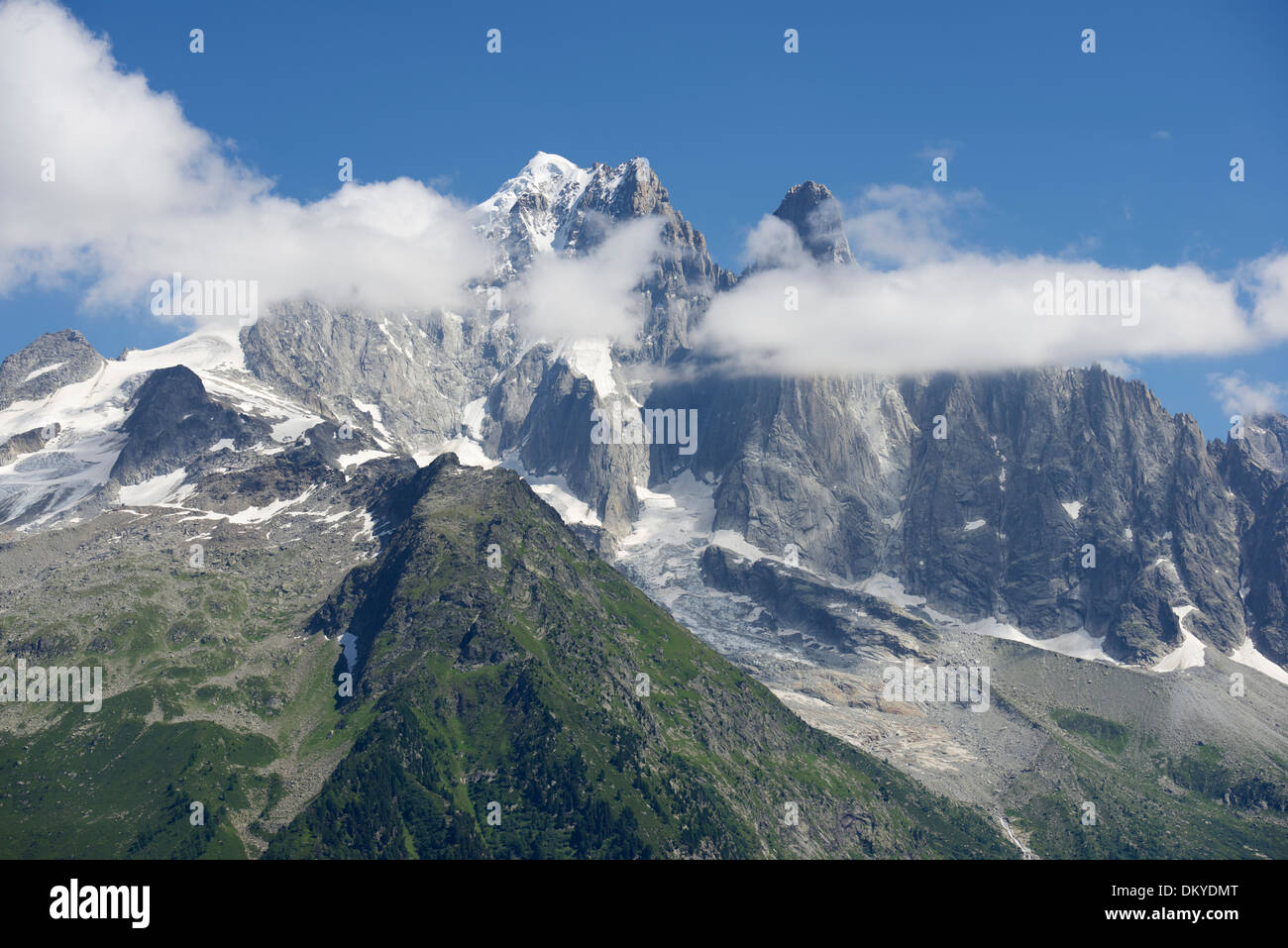 Aiguille Verte and Dru Peak, Aiguilles du Chamonix, Mont Blanc Massif ...