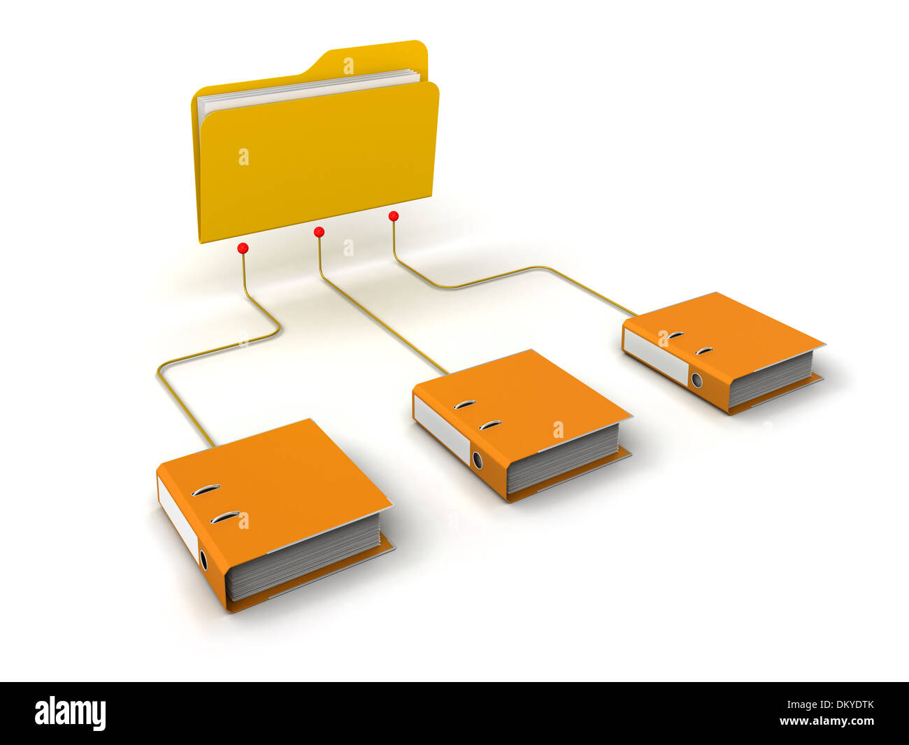 Folders Network Structure Stock Photo - Alamy