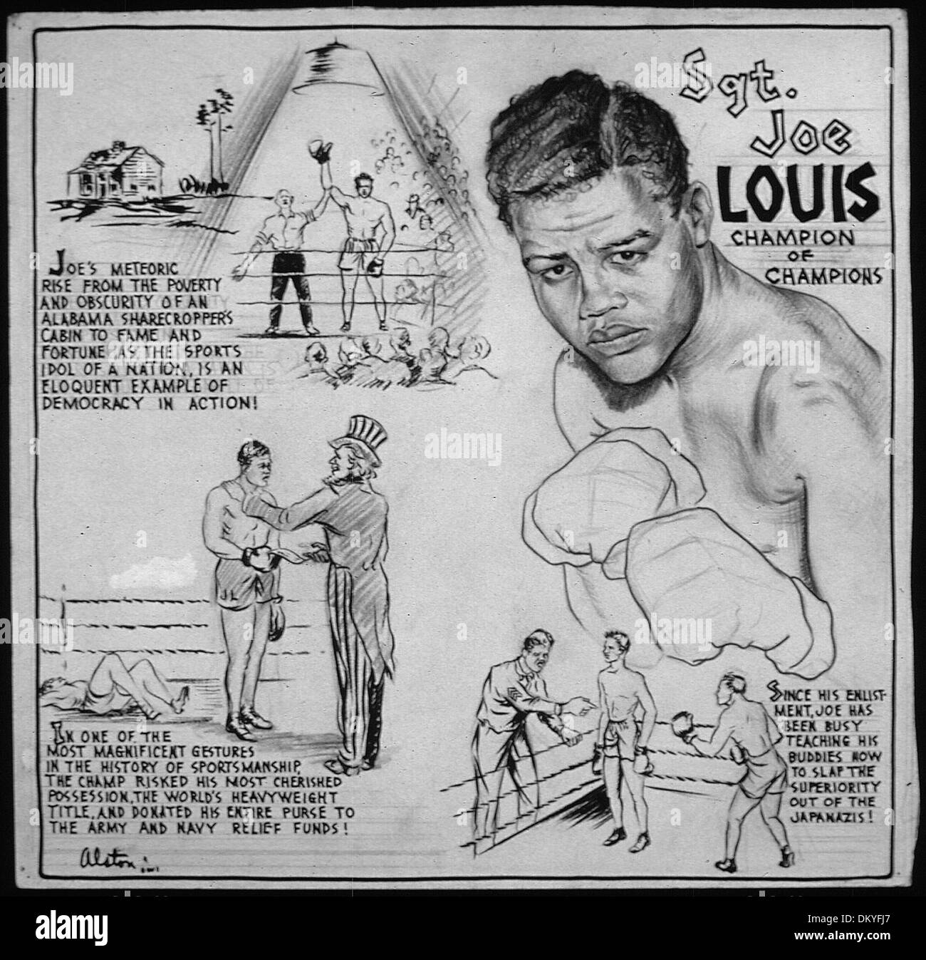 Sgt. Joe Louis, a renowned figure in boxing history, is celebrated as ...