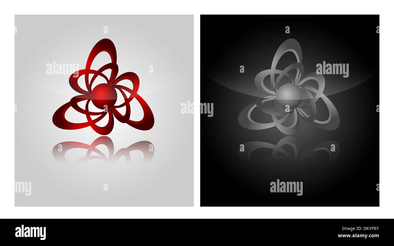 abstract sign in color and B&W version Stock Photo - Alamy