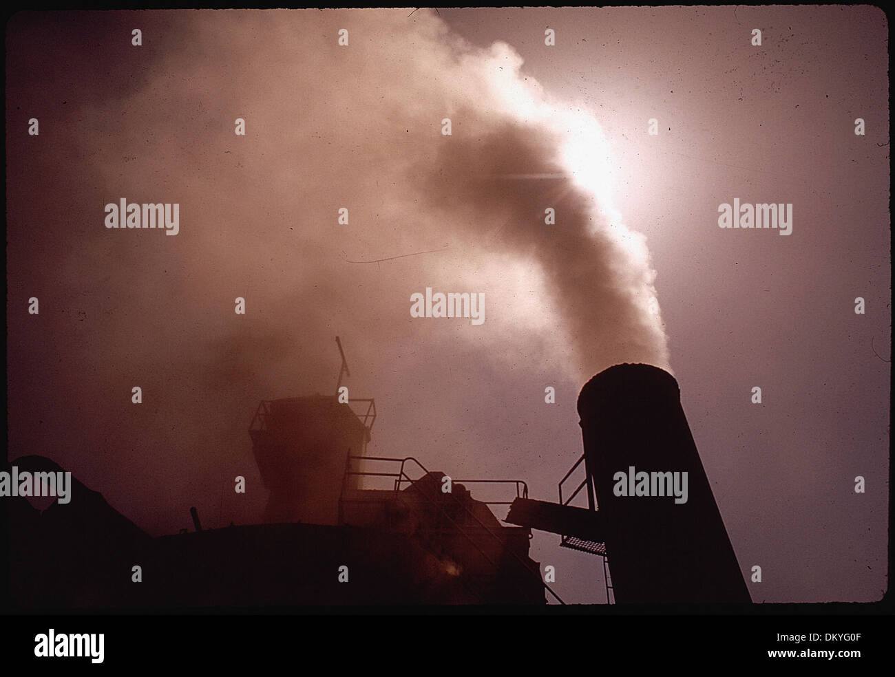 STEAM EMISSION AT THIS ASPHALT BATCH PLANT CONSISTS OF 85 PERCENT SAND ...