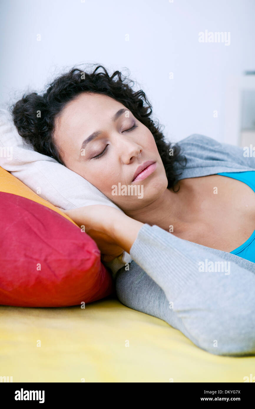 Woman sleeping bed 40 years old hi-res stock photography and images - Alamy