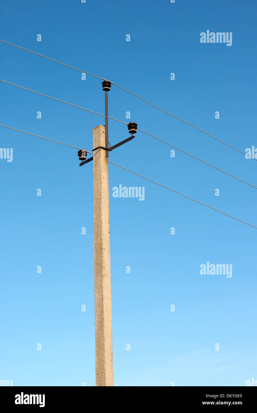 Tall electricity pole hi-res stock photography and images - Alamy