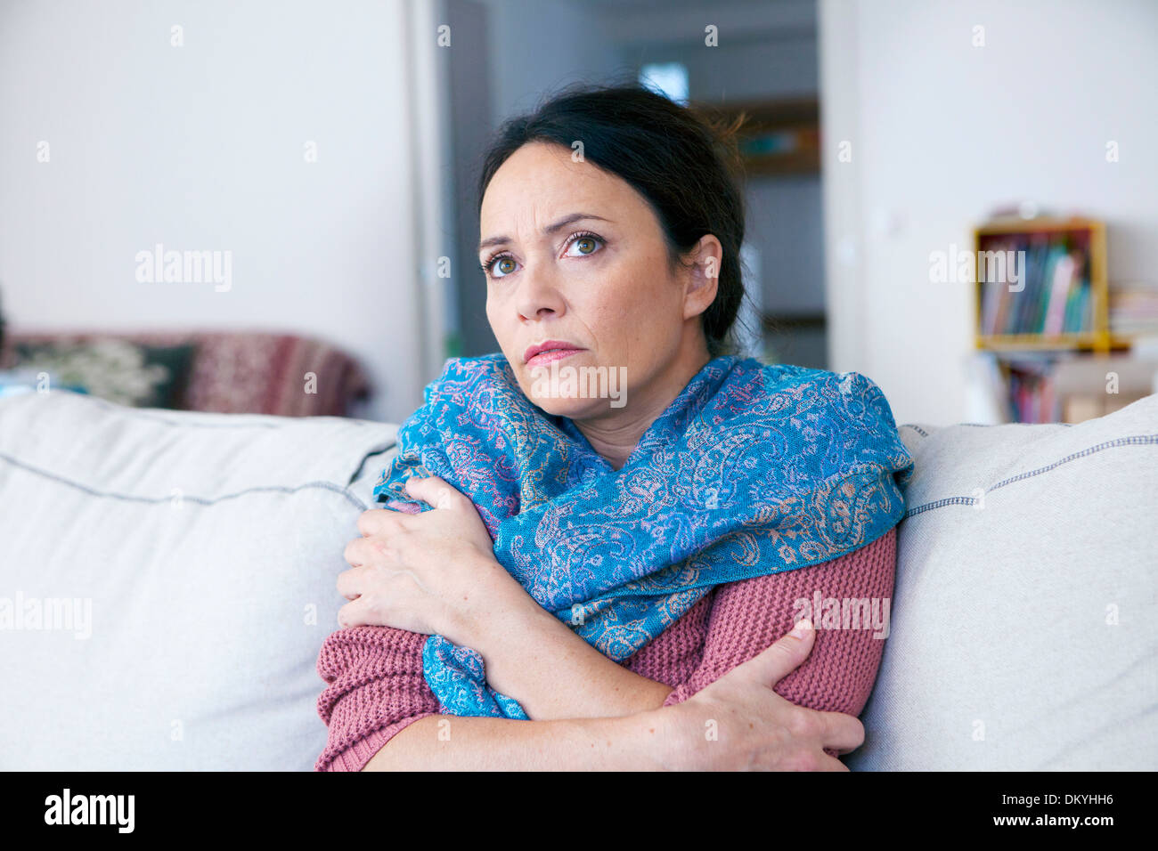 Senior woman get cold hi-res stock photography and images - Alamy