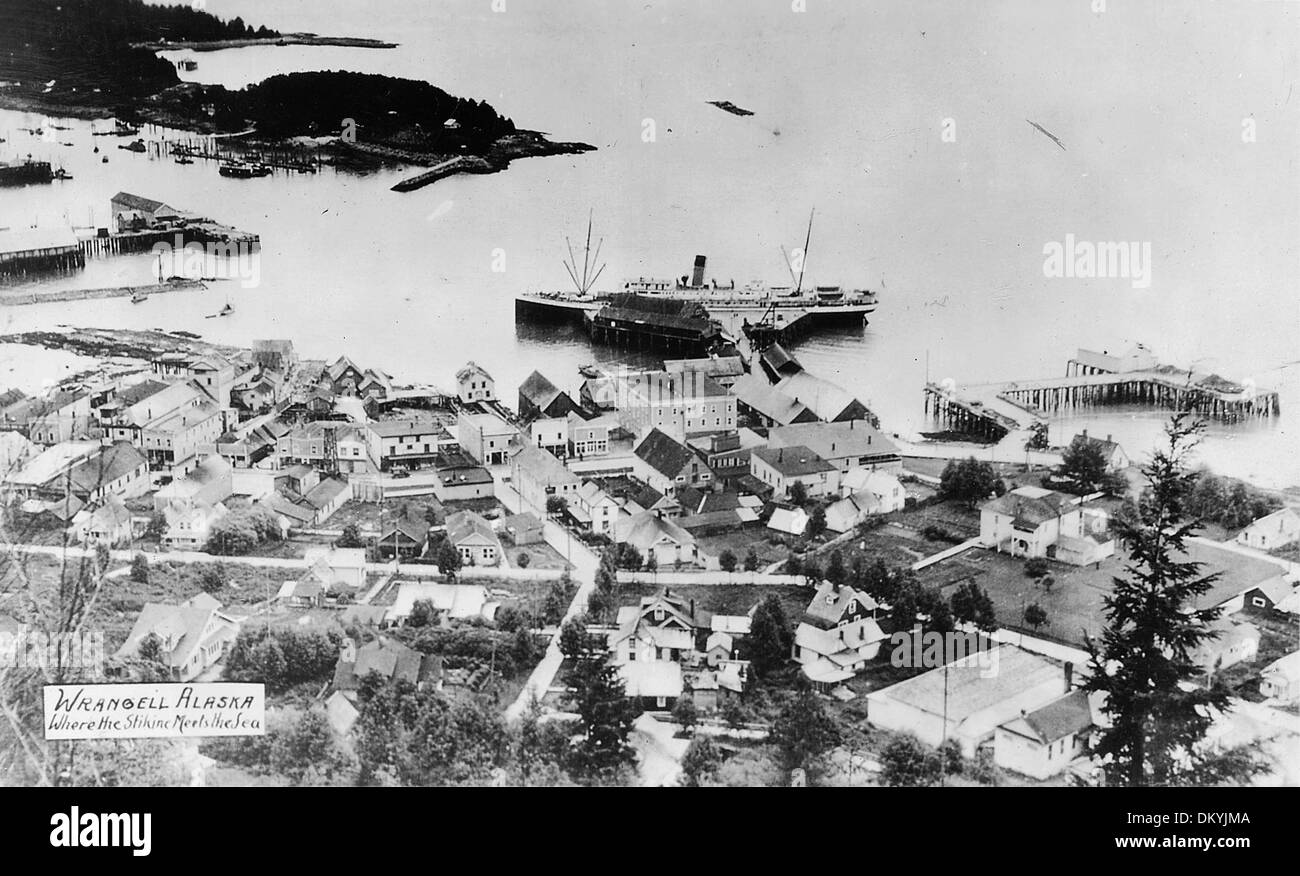 The town of Wrangell, Alaska, is located at the point where the Stikine ...