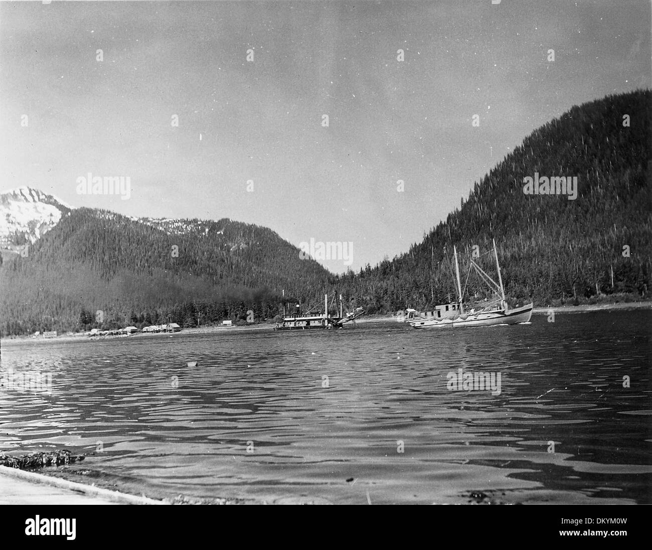 A view of Wrangell Narrows in Alaska, showing Shoal No. 2 and the ...
