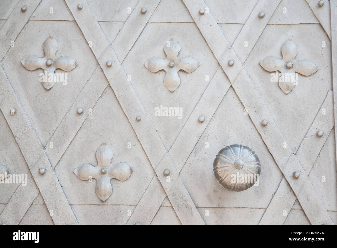 Silver Metal Door Design, Background Stock Photo - Alamy