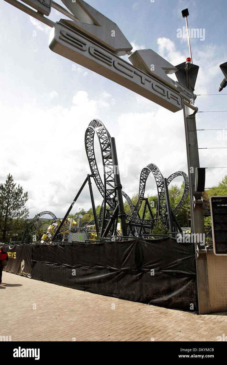 Alton Towers new ride - the 'Smiler'. 13.05.13 Stock Photo - Alamy