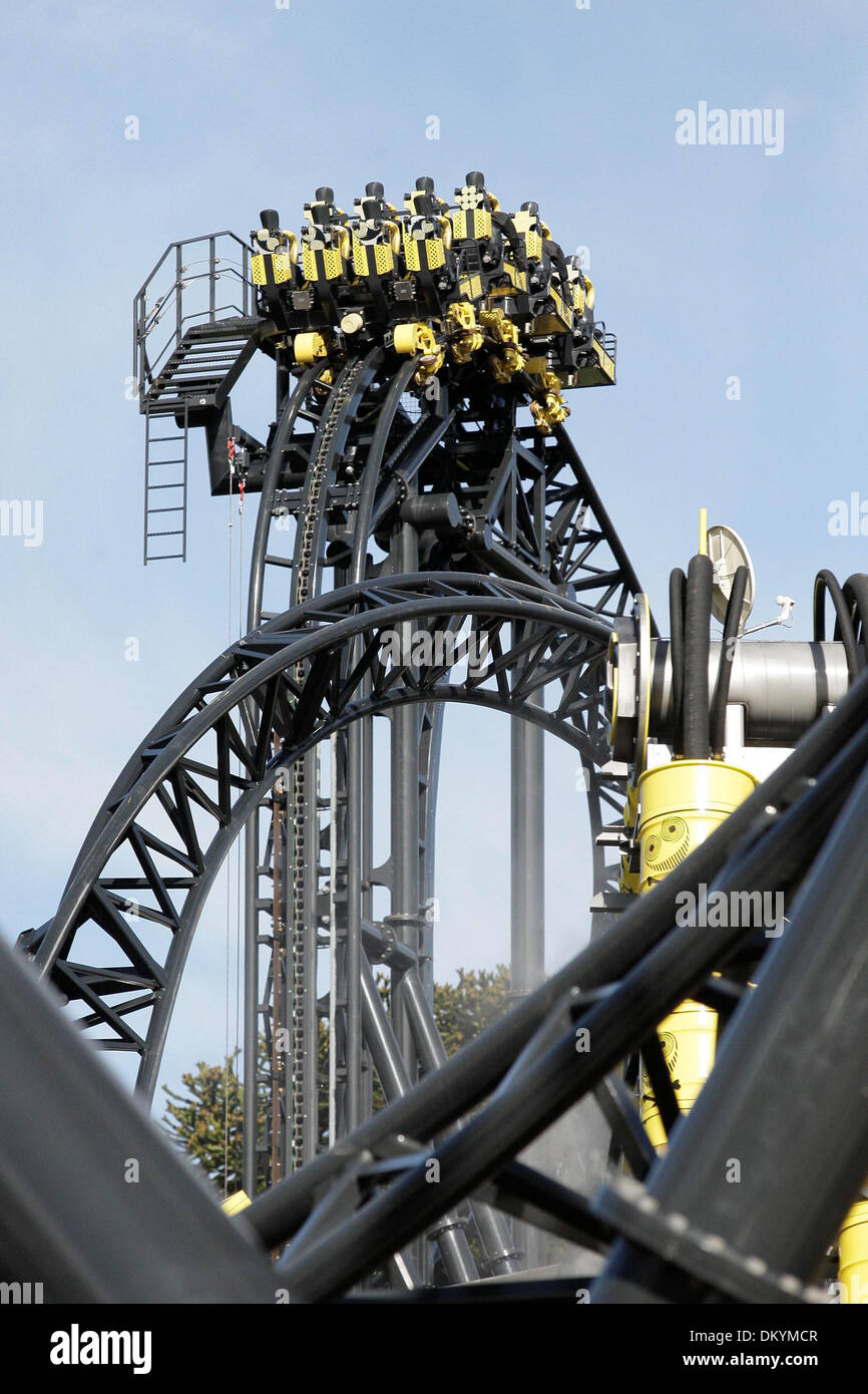 Alton Towers new ride - the 'Smiler'. 13.05.13 Stock Photo - Alamy