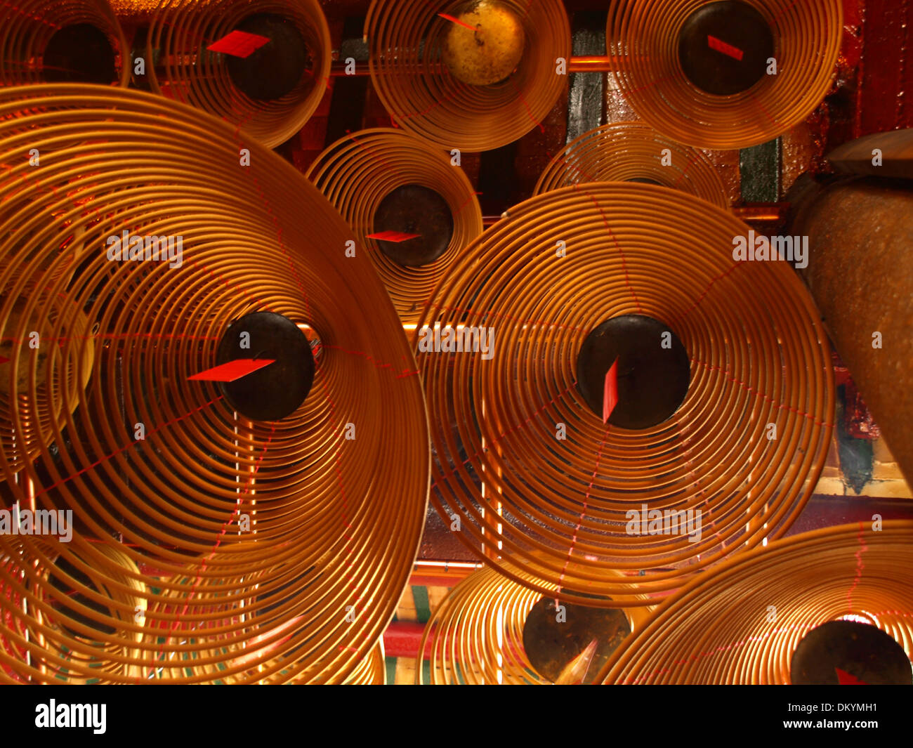 Incense Coils Man Mo temple in Hong Kong China Stock Photo - Alamy